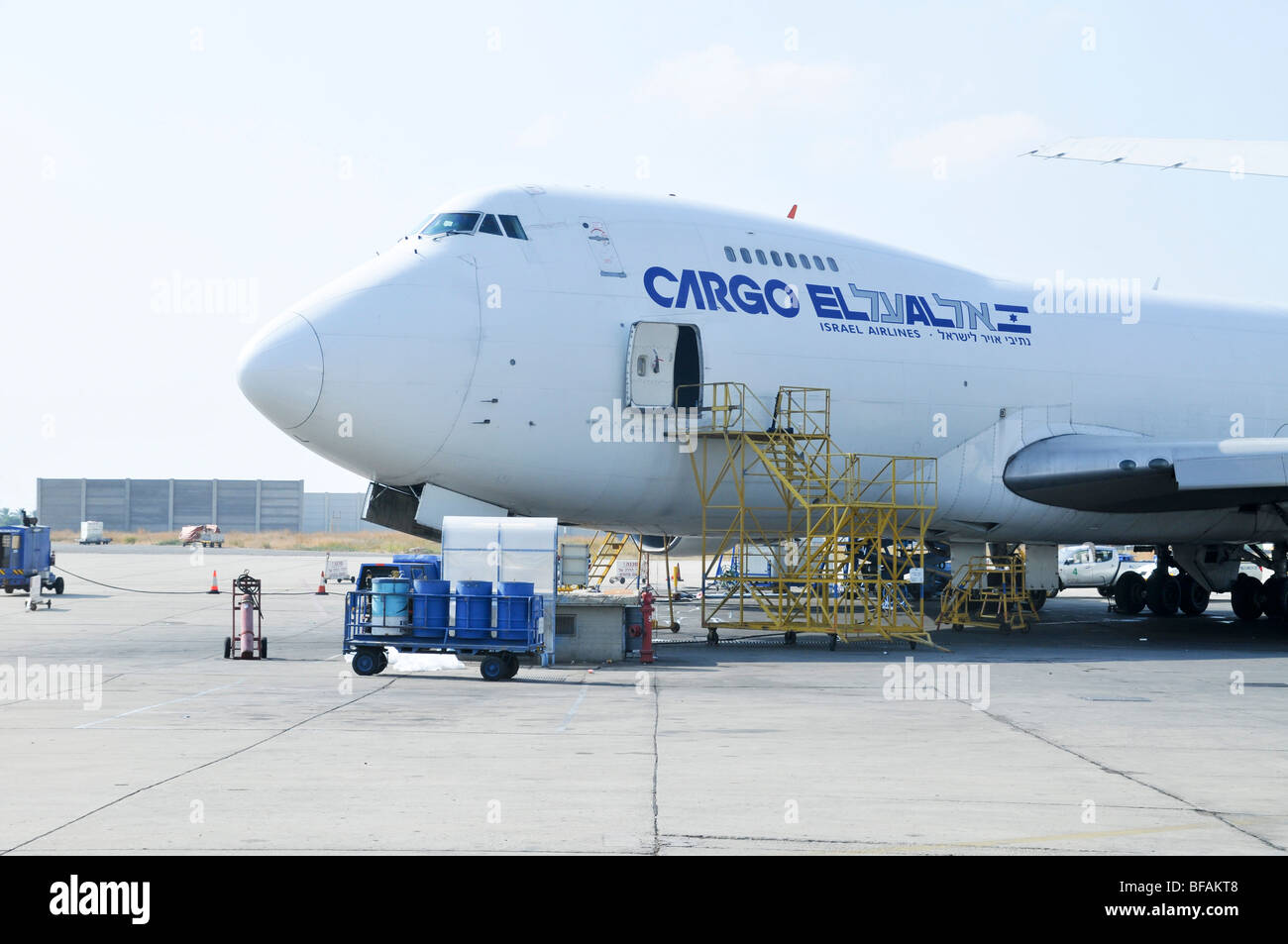 Israel, Ben-Gurion international Airport El Al Cargo, Boeing 747-200 ...