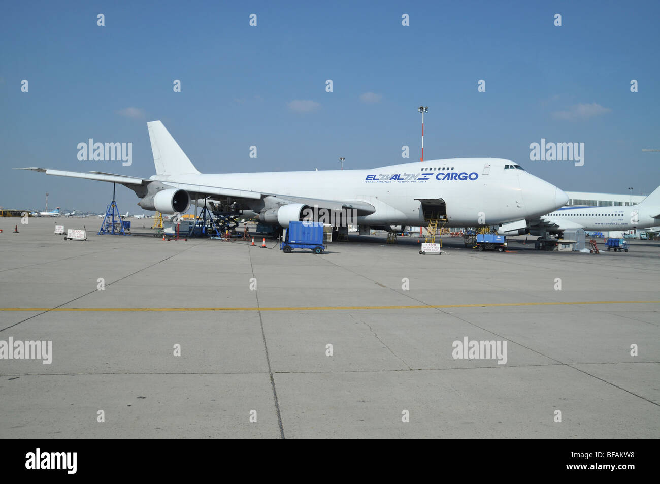 Israel, Ben-Gurion international Airport El Al Cargo, Boeing 747-200 ...