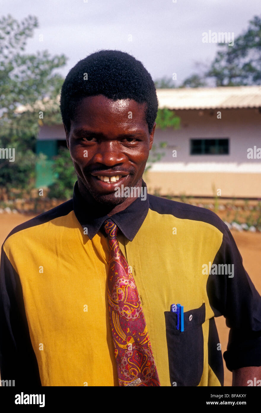 1, one, Zimbabwean, adult man, eye contact, front view, portrait ...
