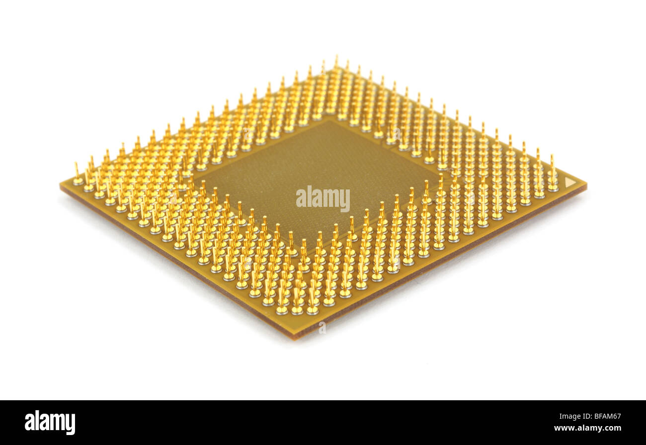 Gold microprocessor hi-res stock photography and images - Alamy