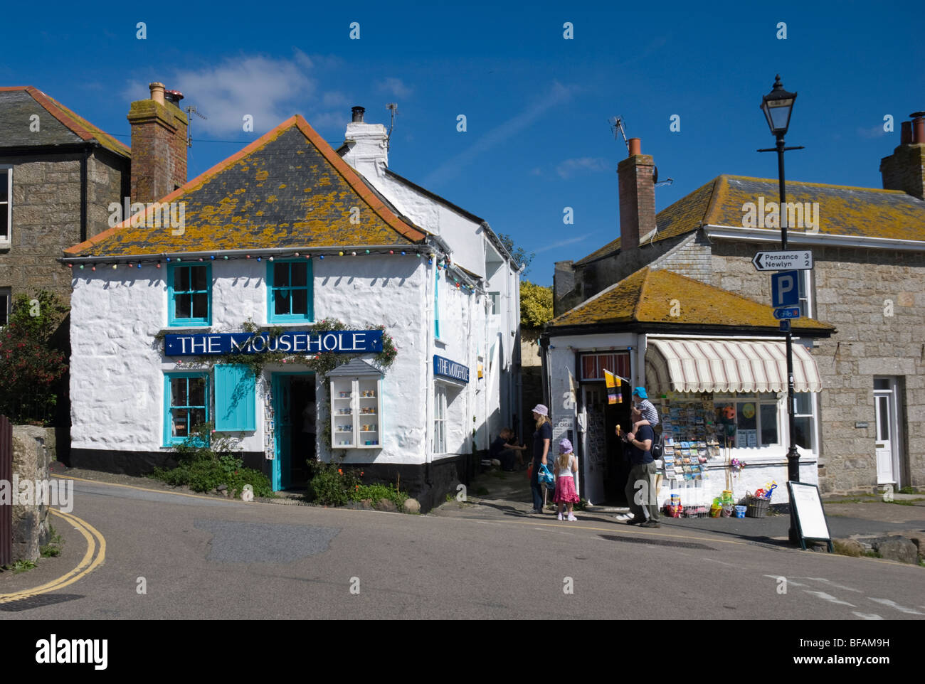 The Mousehole shop at Mousehole in Cornwall Stock Photo - Alamy
