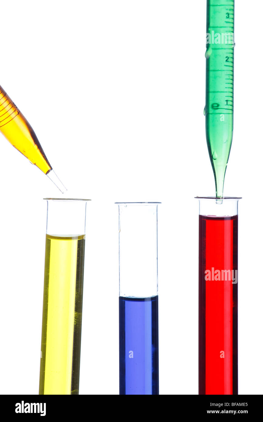 test tubes and dropper Stock Photo - Alamy