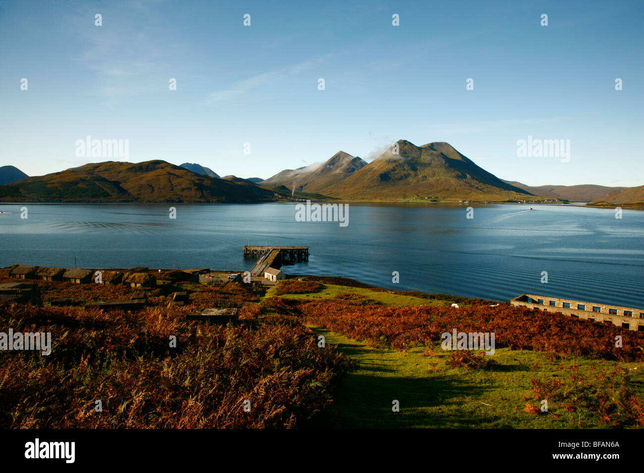 East Suisnish pier and Cuillin Hills from,Isle of Raasay,isle of Skye ...