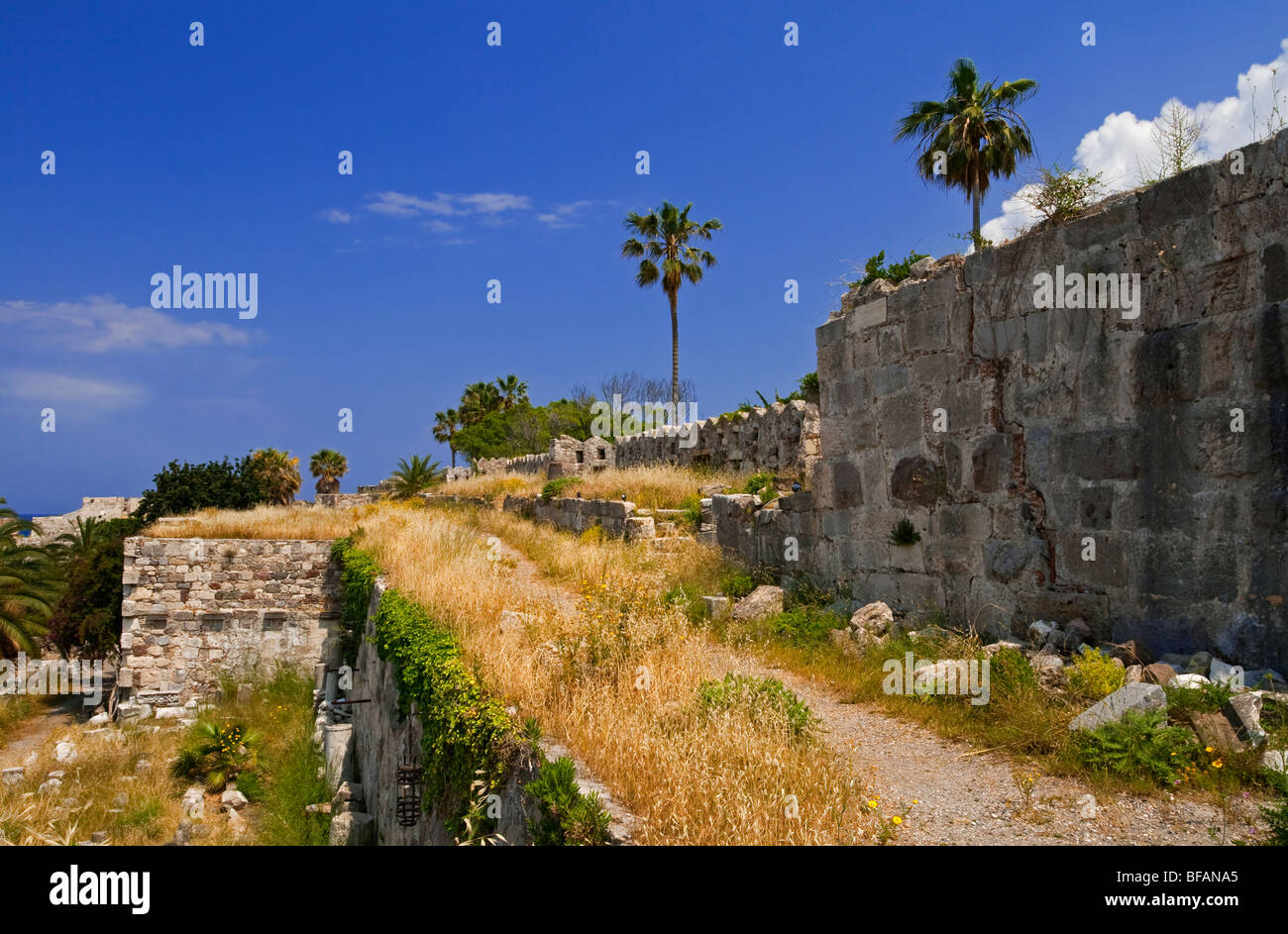 Kos Castle or the Knight's Castle also known as Neratzia Castle a 14th ...