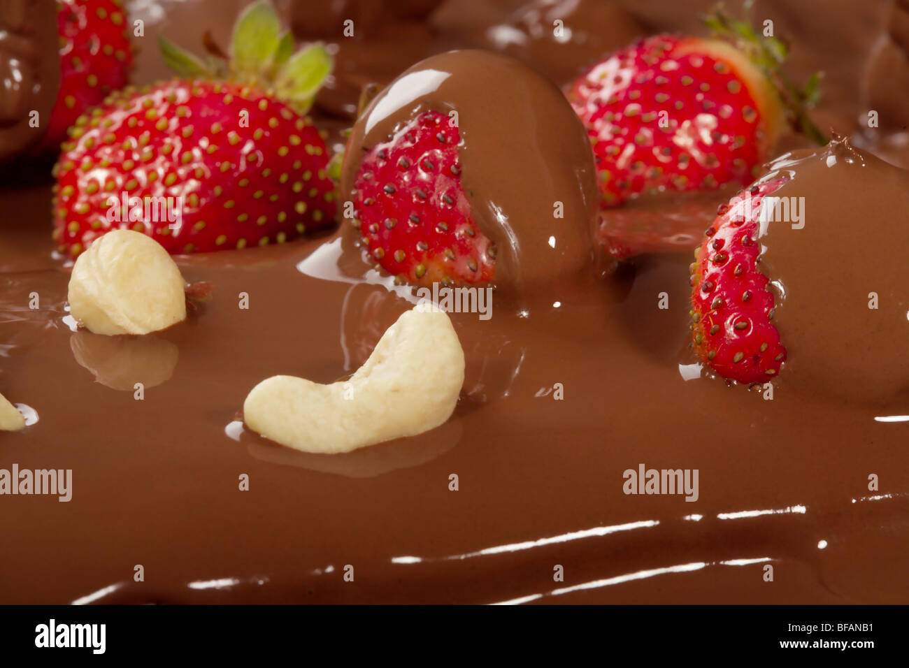 Ripe strawberry in dairy chocolate on a black background Stock Photo ...
