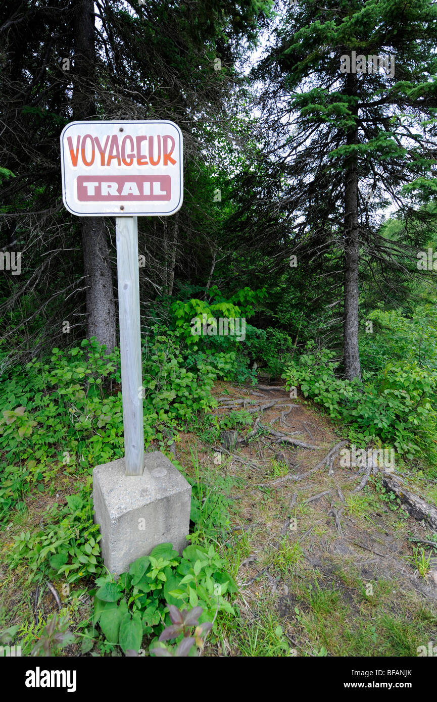 Voyageur Trail at Magpie Falls near Wawa Ontario Canada Lake Superior ...
