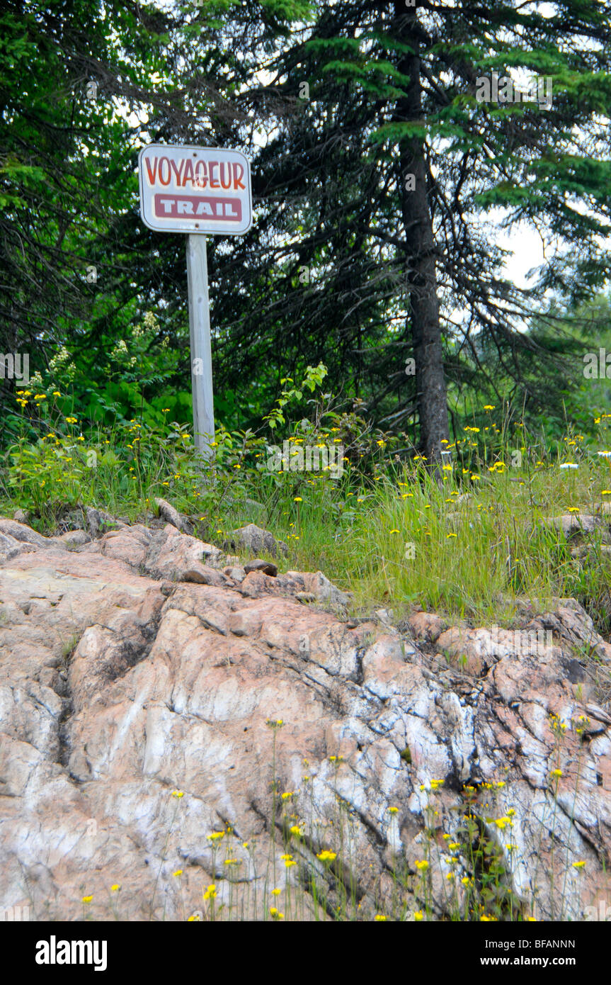 Voyageur Trail at Magpie Falls near Wawa Ontario Canada Lake Superior ...