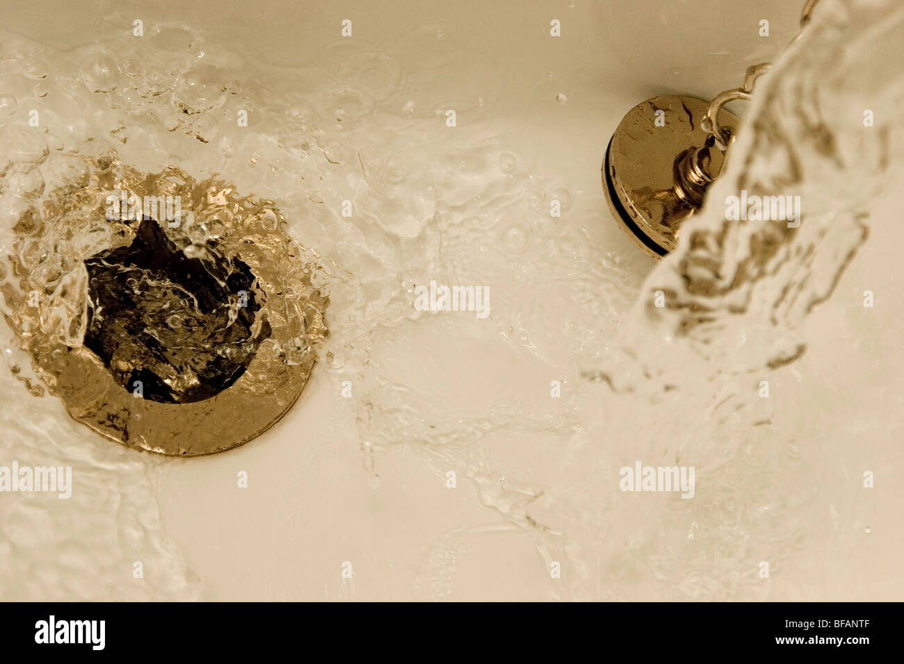 running water down the plug hole Stock Photo - Alamy