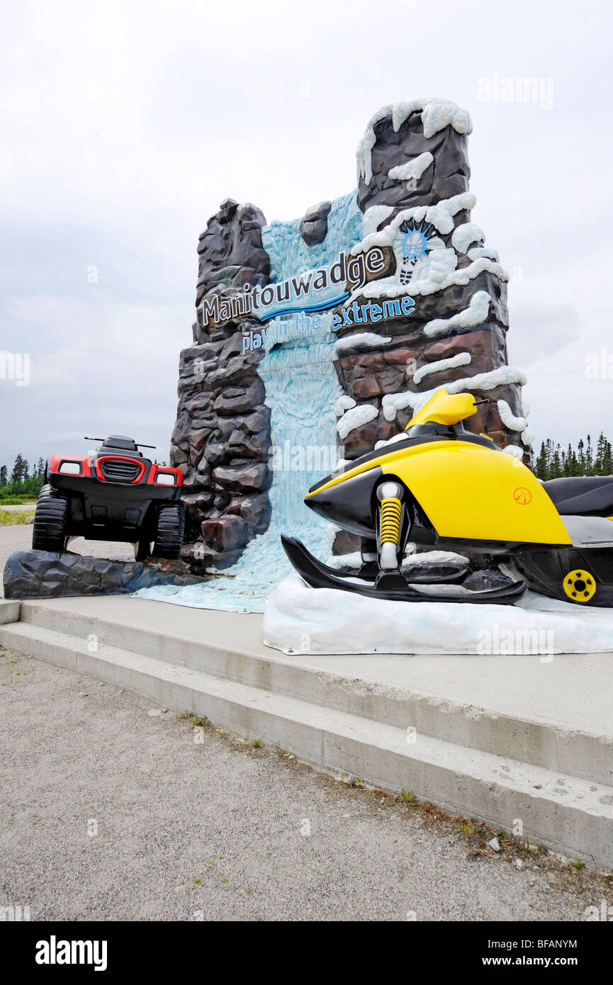 Manitouwadge turnoff at Highway 17 and 614 extreme sports attraction ...