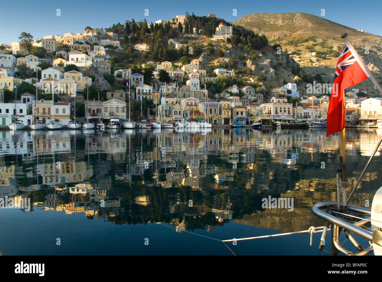 Simi Harbour, Dodecanese Island of Simi, Symi, Nisos Simi, Greece Stock ...