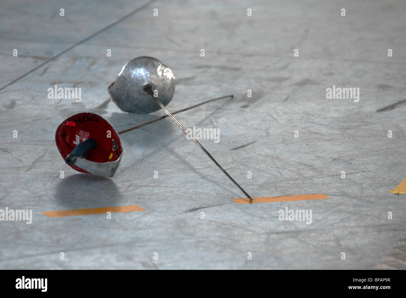 Fencing sword (sport). São Paulo, Brazil, 14/09/2006 at 10:57am Stock ...