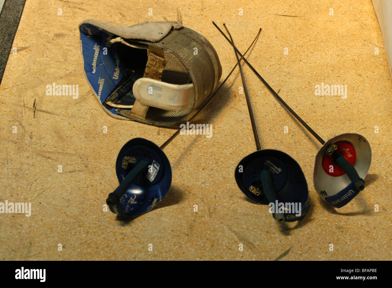 Sword and mask for the fencing. São Paulo, Brazil. 14/09/2006 Stock ...