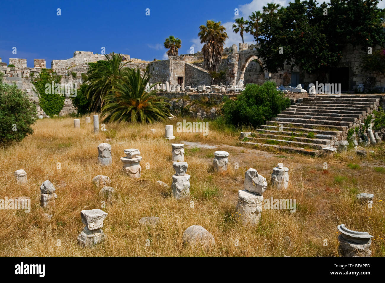 Kos Castle or the Knight's Castle also known as Neratzia Castle a 14th ...