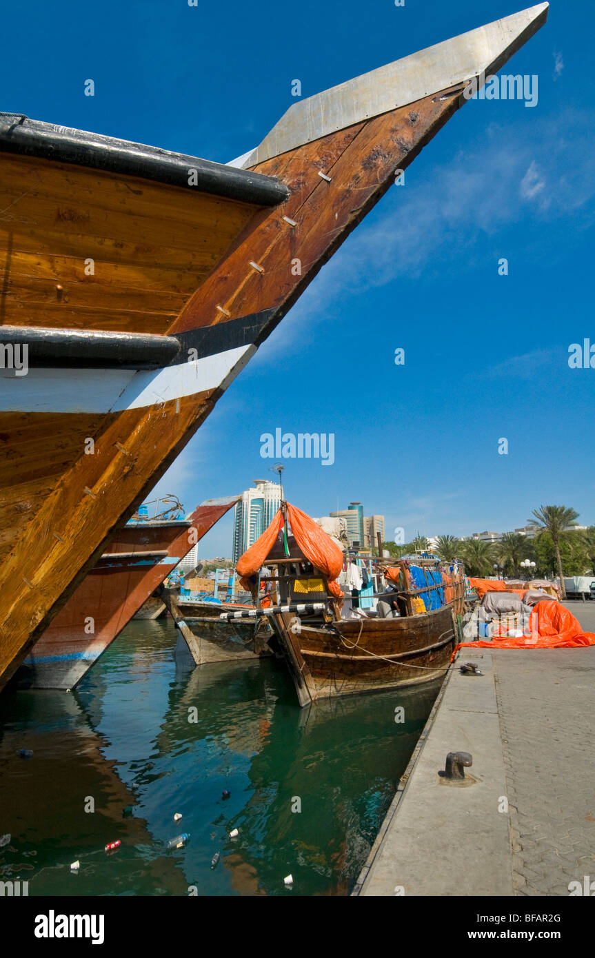 Deira waterfront Traditional Dhow Boats Stock Photo - Alamy
