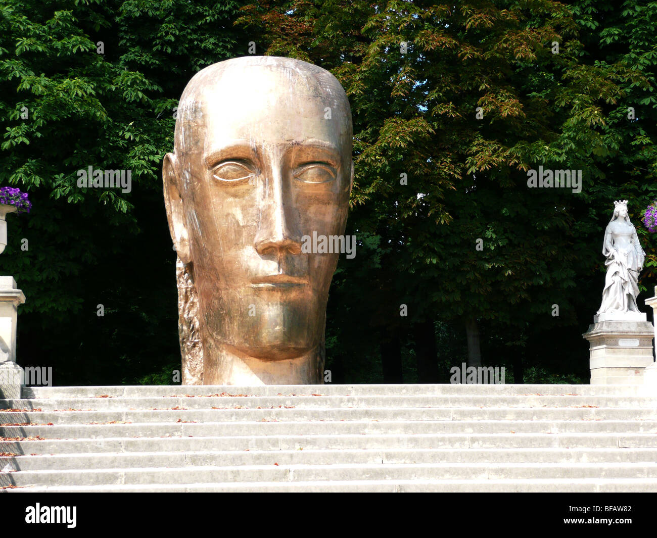 Le Prophete by Louis Derbre 2007,Luxembourg garden,Paris, France Stock ...