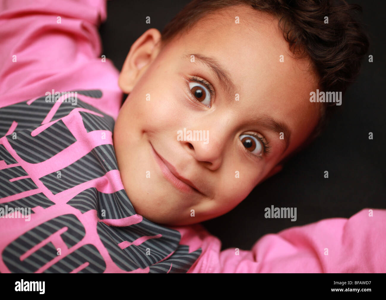 Cheeky 5 year old boy Stock Photo - Alamy
