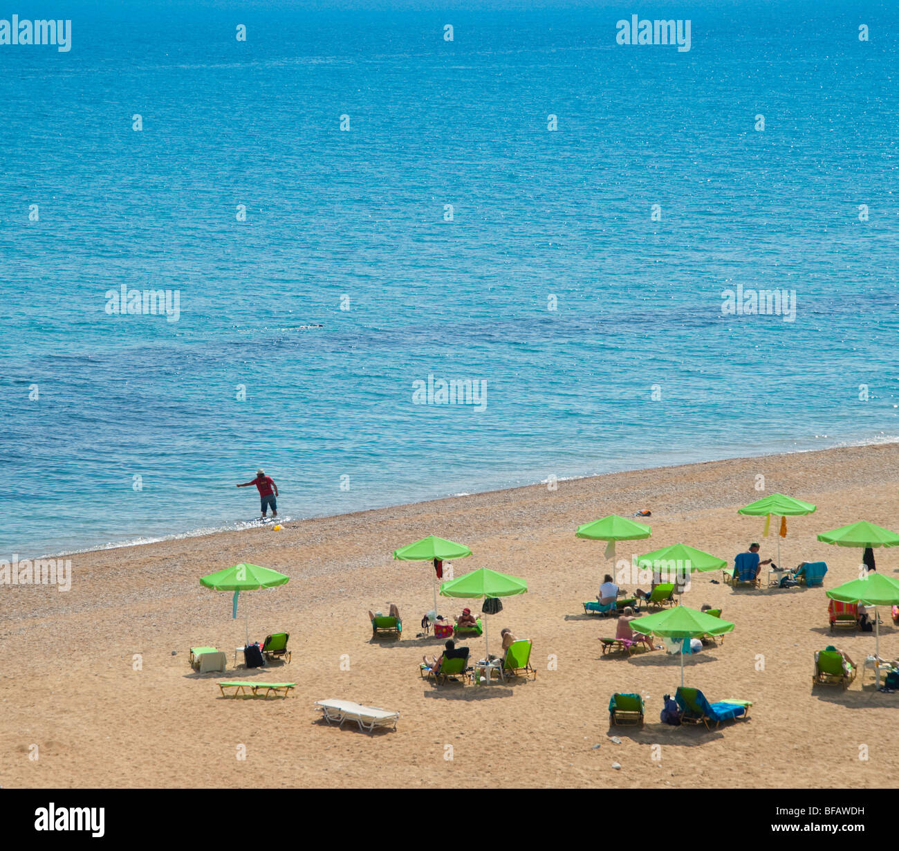 Skala Beach on Kefalonia Stock Photo - Alamy