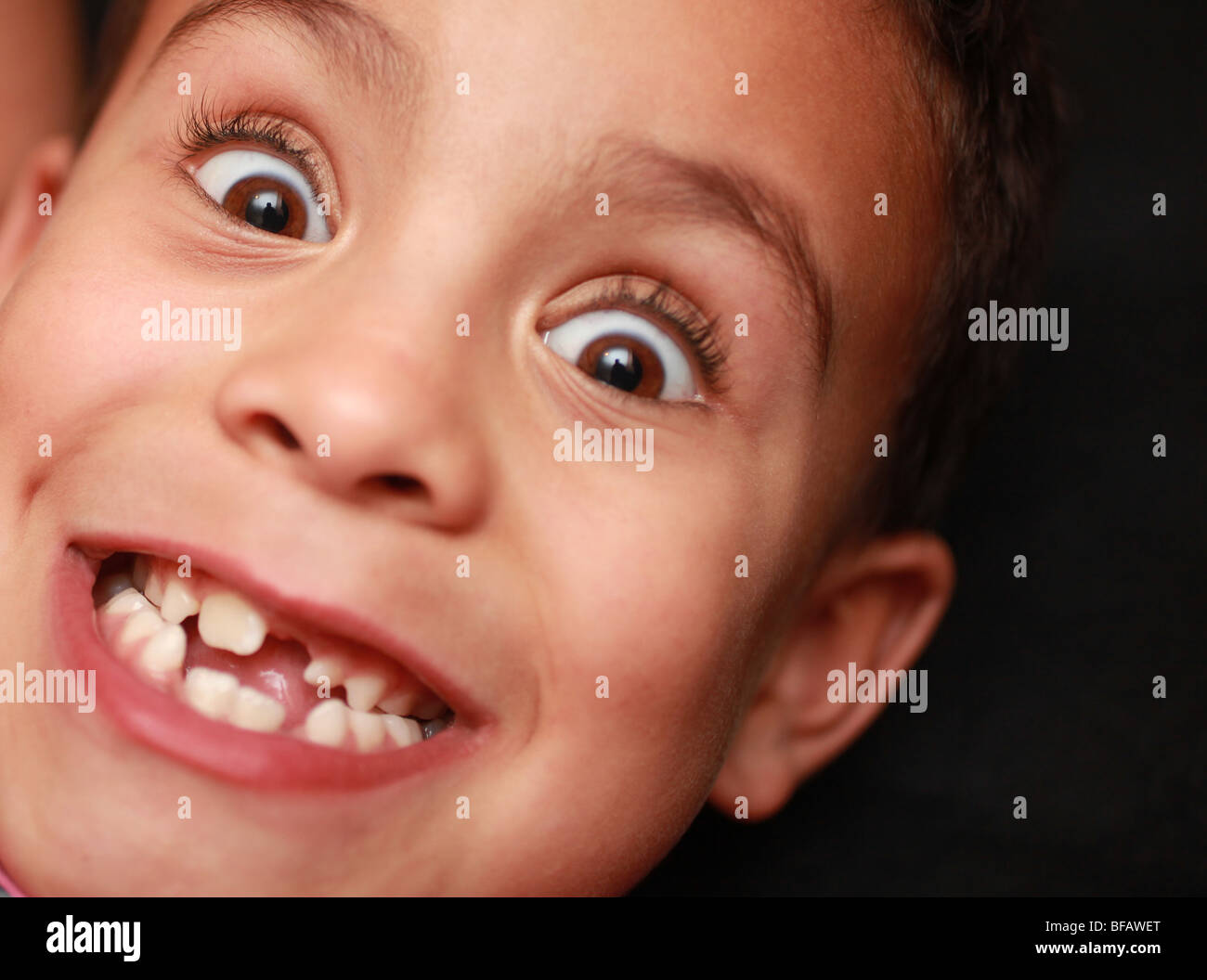 Cheeky 5 year old boy Stock Photo - Alamy