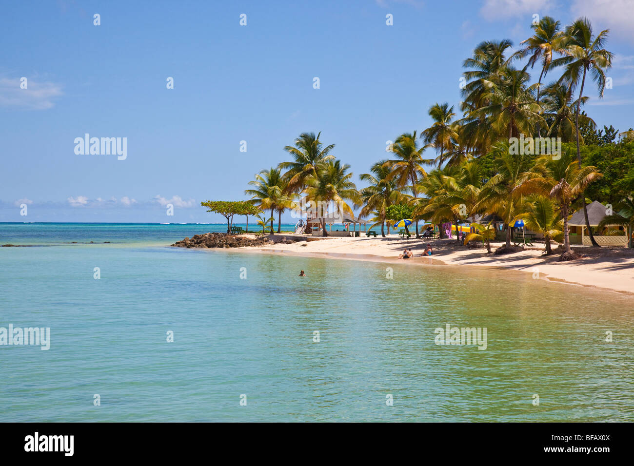 Pigeon Point Beach in Tobago Stock Photo - Alamy