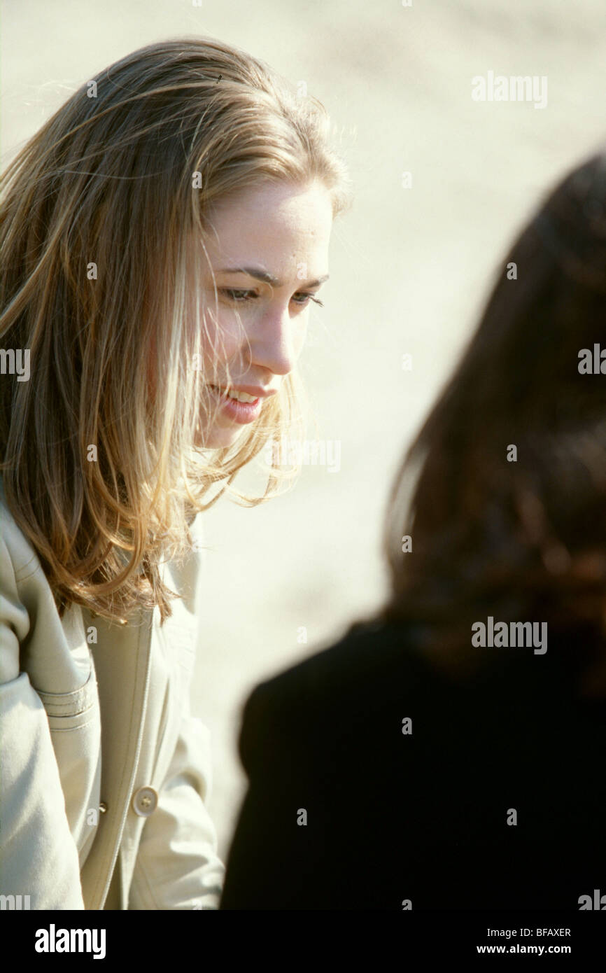 Two Young Women Talking Seriously High Resolution Stock Photography and ...