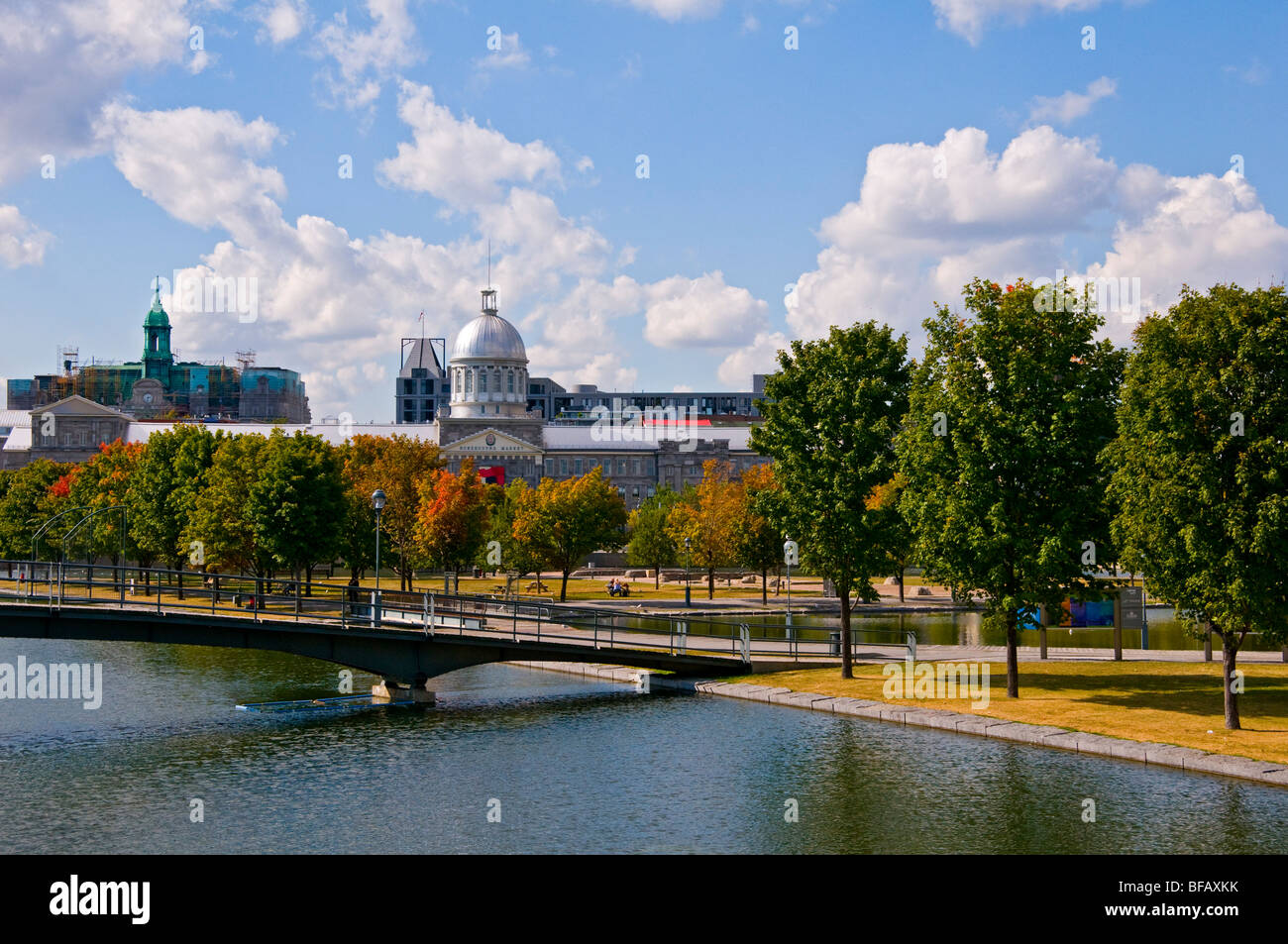 Bonsecours market and Bassin Bonsecours in Old Montreal Stock Photo - Alamy