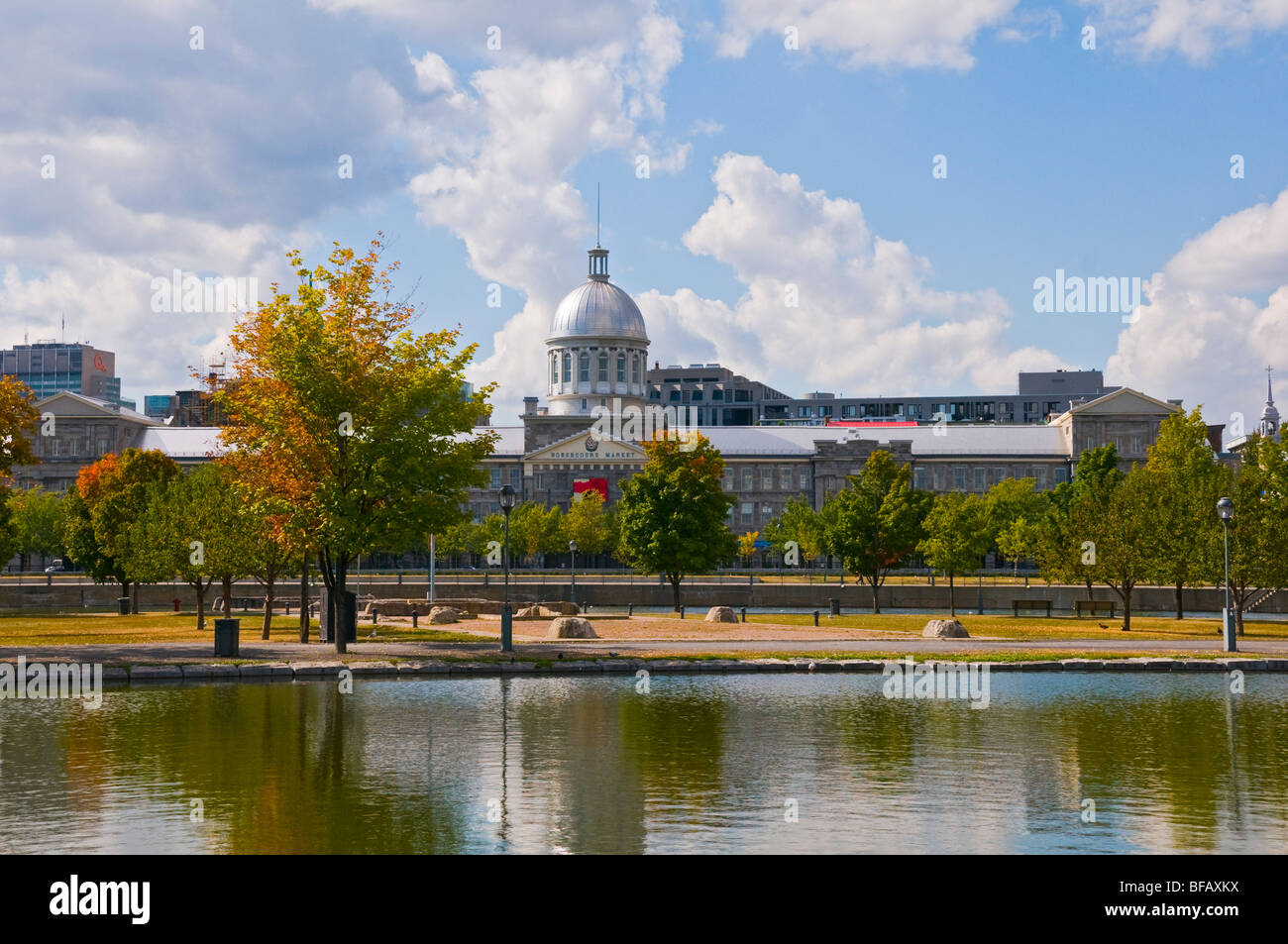 Bonsecours market and Bassin Bonsecours in Old Montreal Stock Photo - Alamy