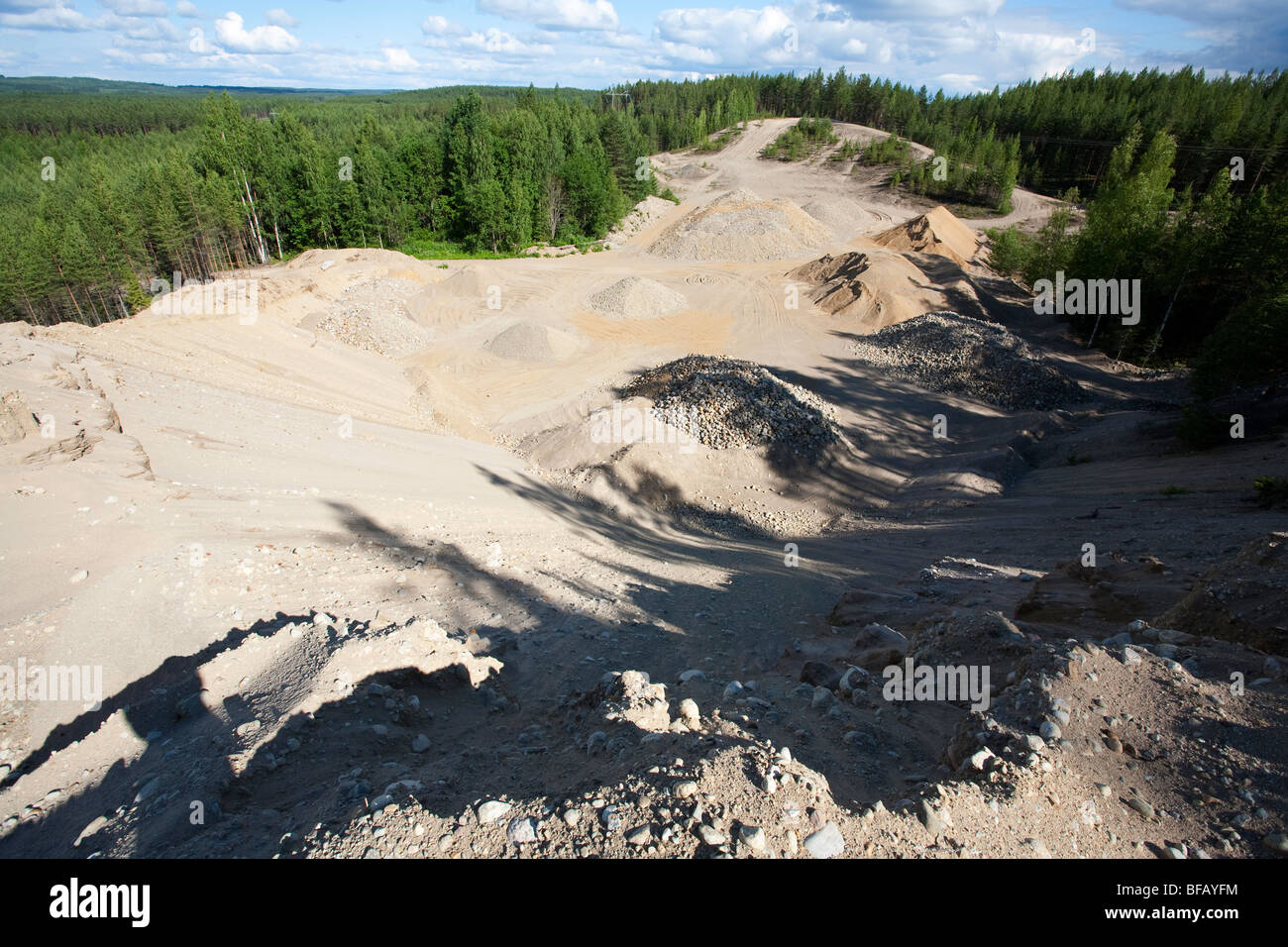 Sandpit on a sandy ridge , glacial esker , Finland Stock Photo - Alamy
