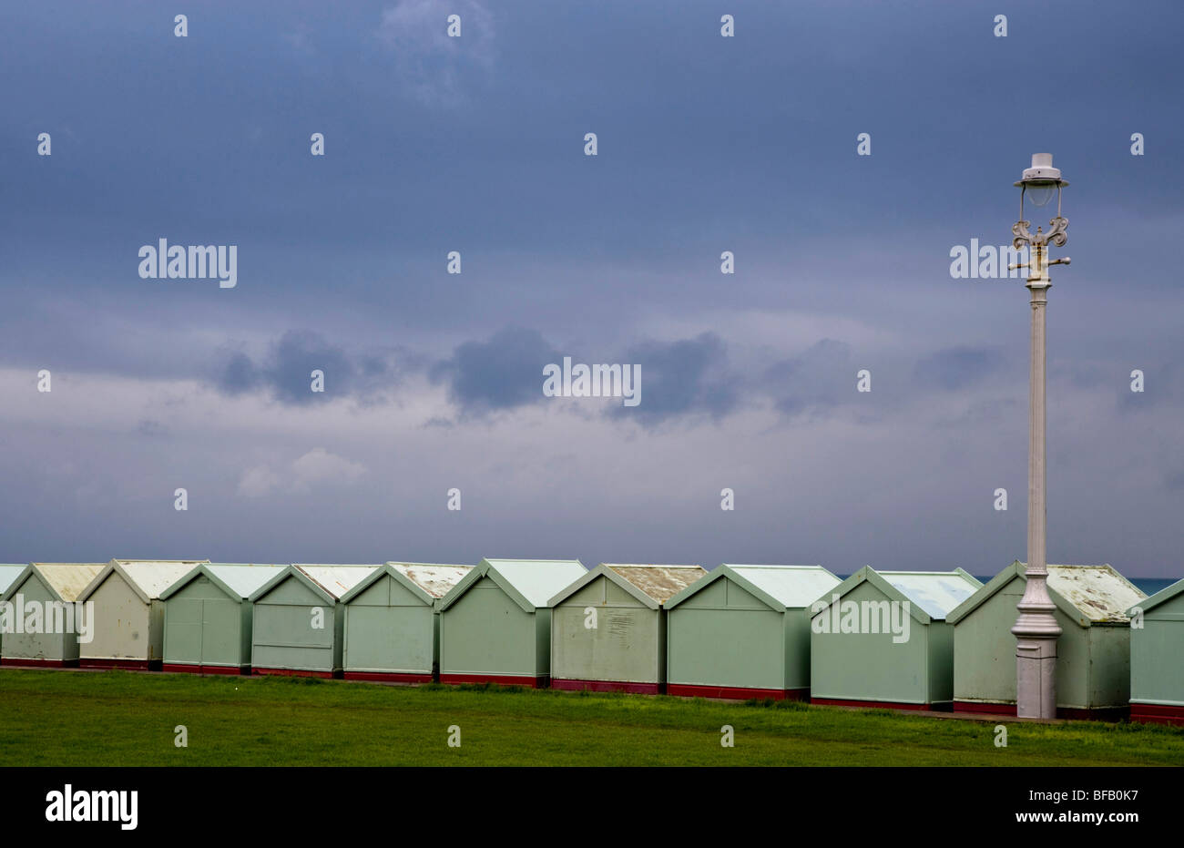 Beach Huts in Brighton UK Stock Photo - Alamy