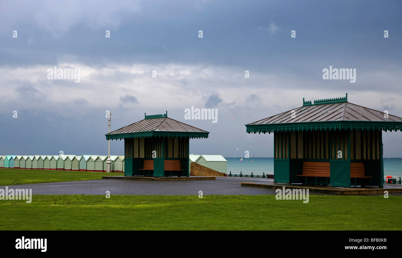 Beach Huts in Brighton UK Stock Photo - Alamy
