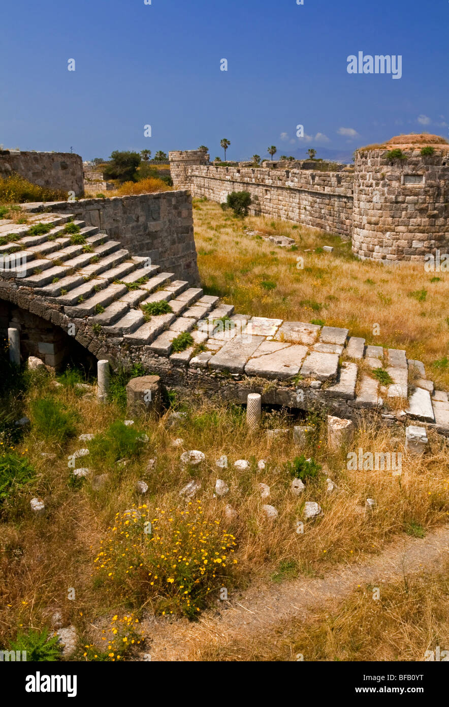 Kos Castle or the Knight's Castle also known as Neratzia Castle a 14th ...