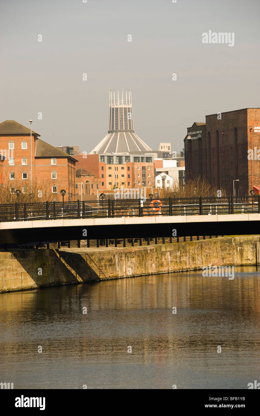 Roman Catholic cathedral at Liverpool from Albert Dock Stock Photo - Alamy