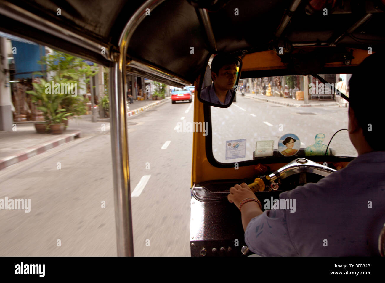 On the back of a tuk-tuk, Bangkok, Thailand Stock Photo - Alamy
