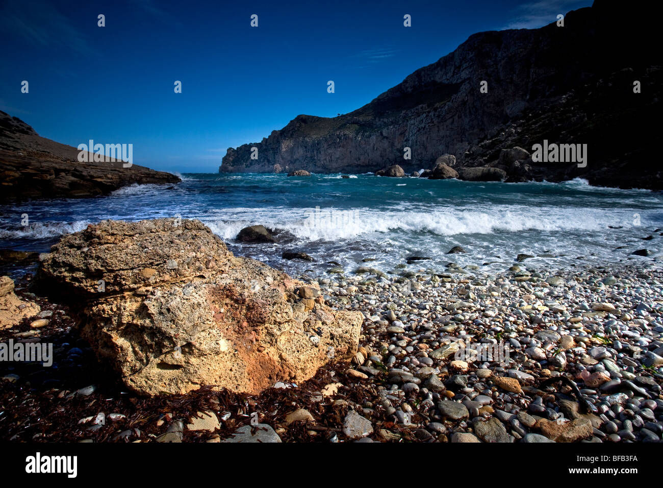 Secluded bay, Cap Formentor, Mallorca Stock Photo - Alamy