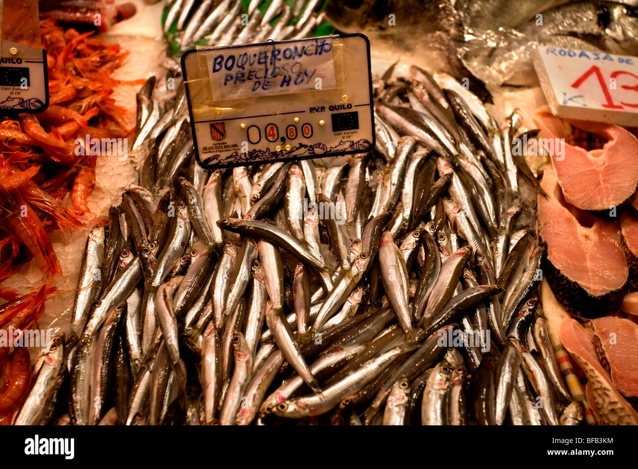 Fresh produce, Marcat d'olivar, Fish Market, Palma, Mallorca Stock ...