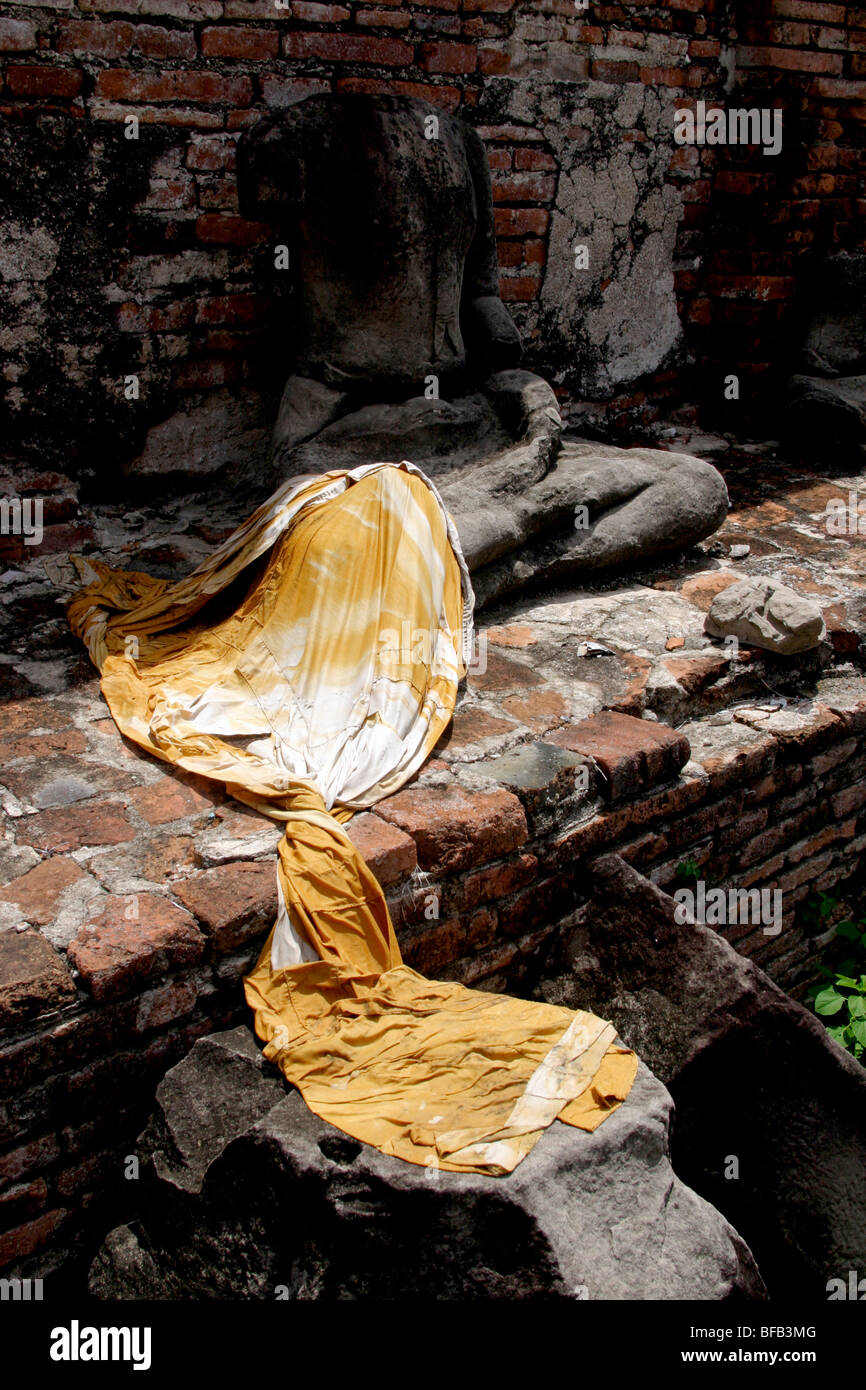 Buddhist statues, Ayutthaya, old capital of Siam, Thailand Stock Photo ...