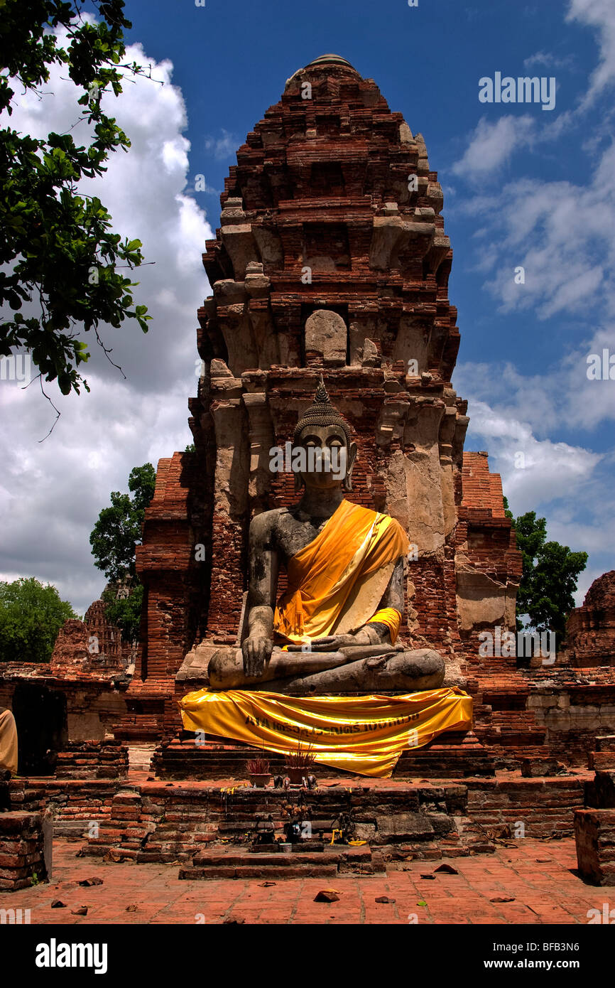 Buddhist statues, Ayutthaya, old capital of Siam, Thailand Stock Photo ...