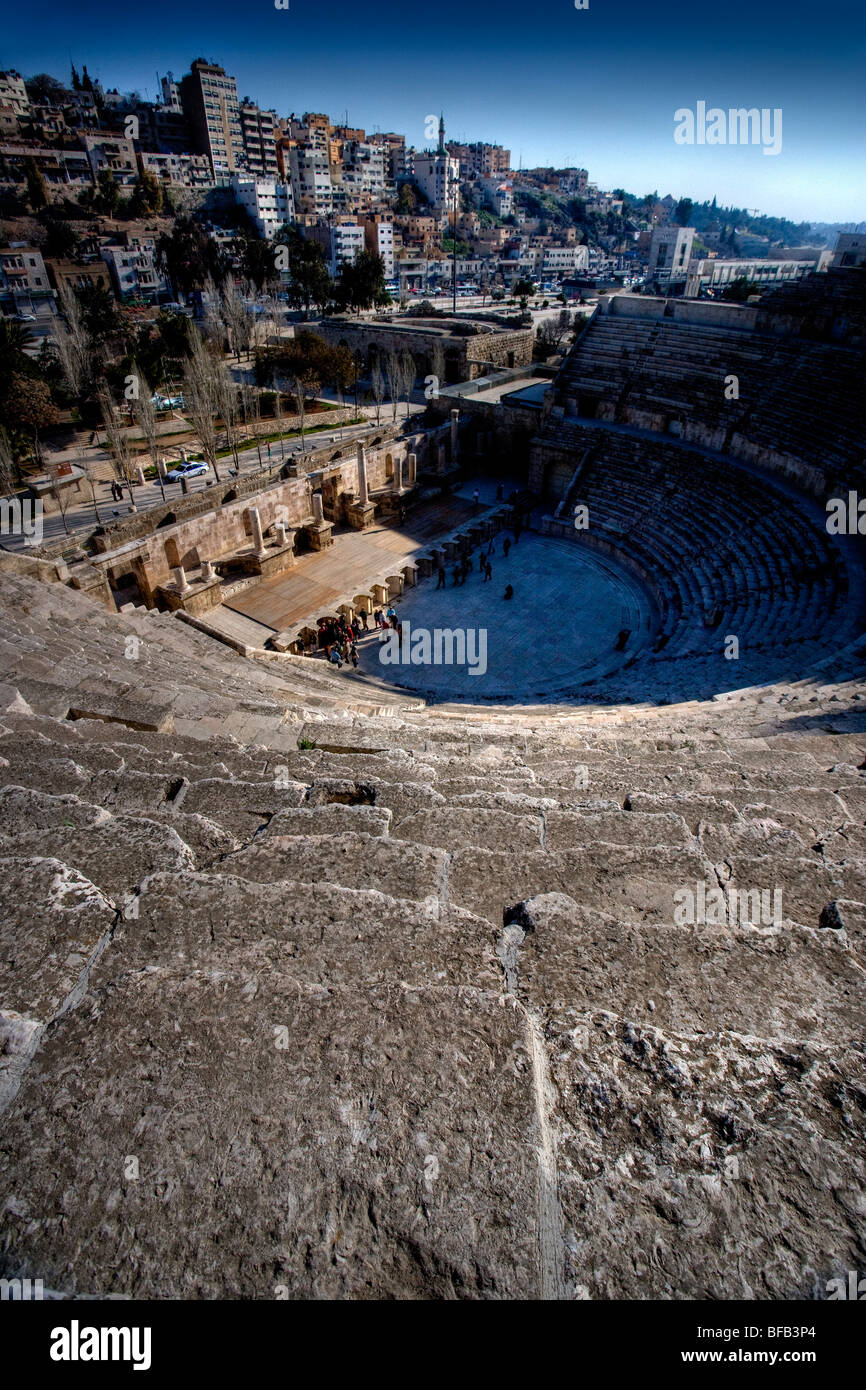 Roman amphitheatre, Downtown Amman, Jordan Stock Photo - Alamy
