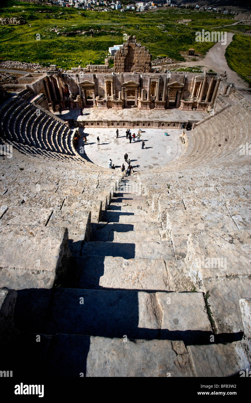 South theatre, Roman amphitheatre, Jerash, Jordan Stock Photo - Alamy