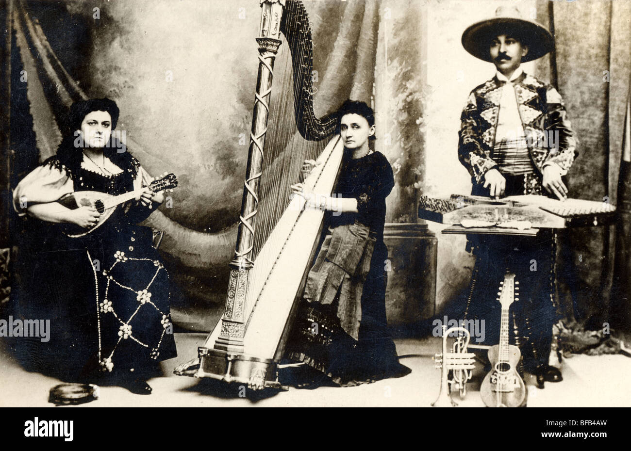 Three Person Ethnic Musical Ensemble Stock Photo - Alamy