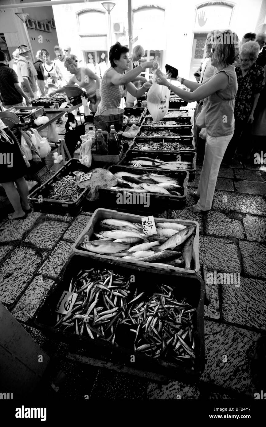 Local fish market, Split, Croatia Stock Photo - Alamy