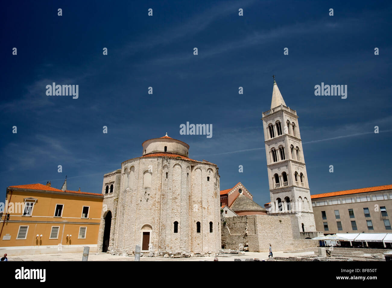 Circular Church of St Donat and the Bell tower of St Anastasia's ...