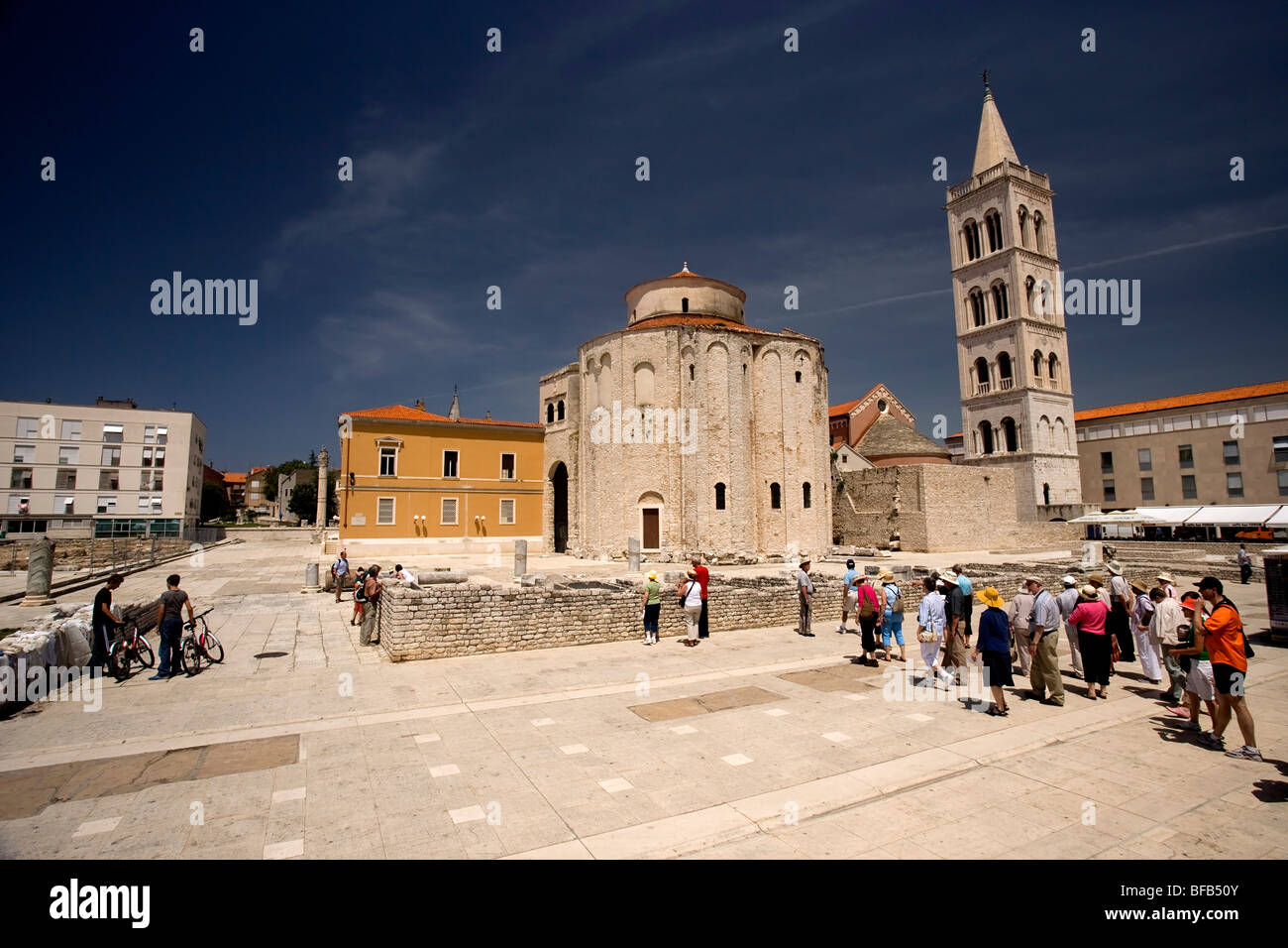 Circular Church of St Donat and the Bell tower of St Anastasia's ...