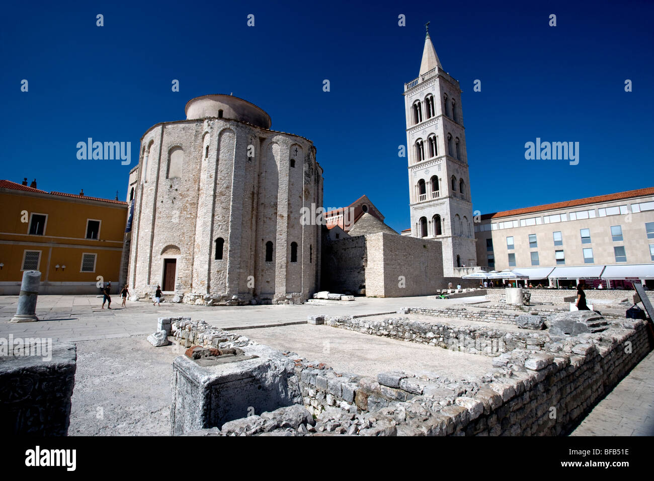 Circular Church of St Donat and the Bell tower of St Anastasia's ...