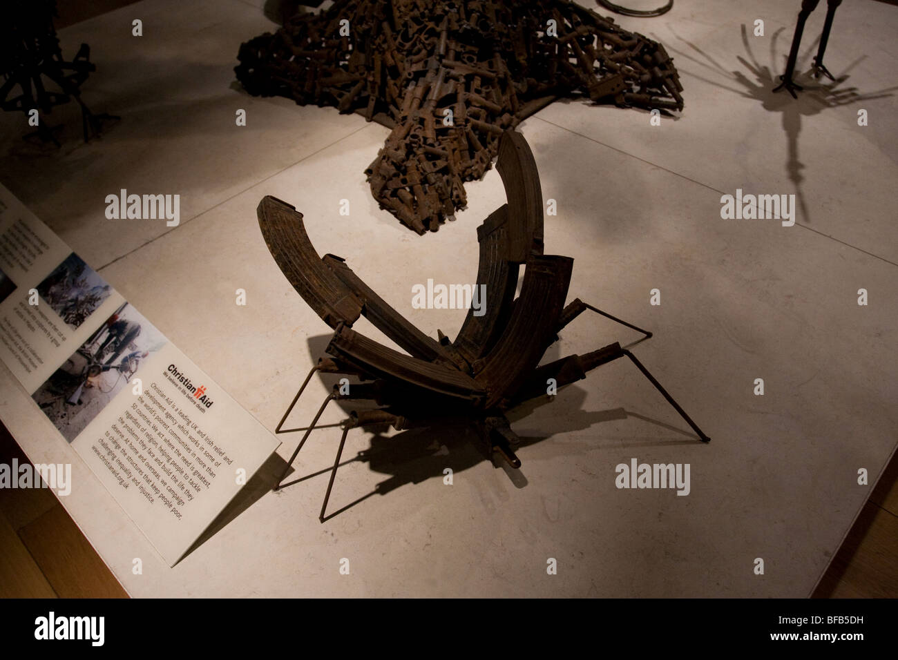 Made from the empty magazines of an AK-47 machine gun, a fabricated ...