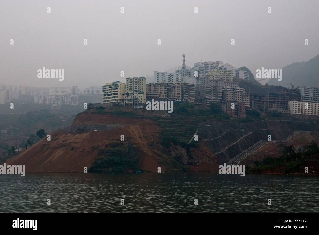 Empty city along the Yangzi River and Three Gorges, China Stock Photo ...