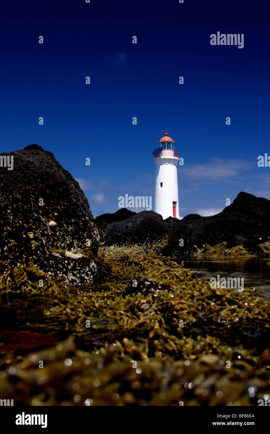 Port Fairy's lighthouse, Griffith Island, on the Great Ocean Road ...