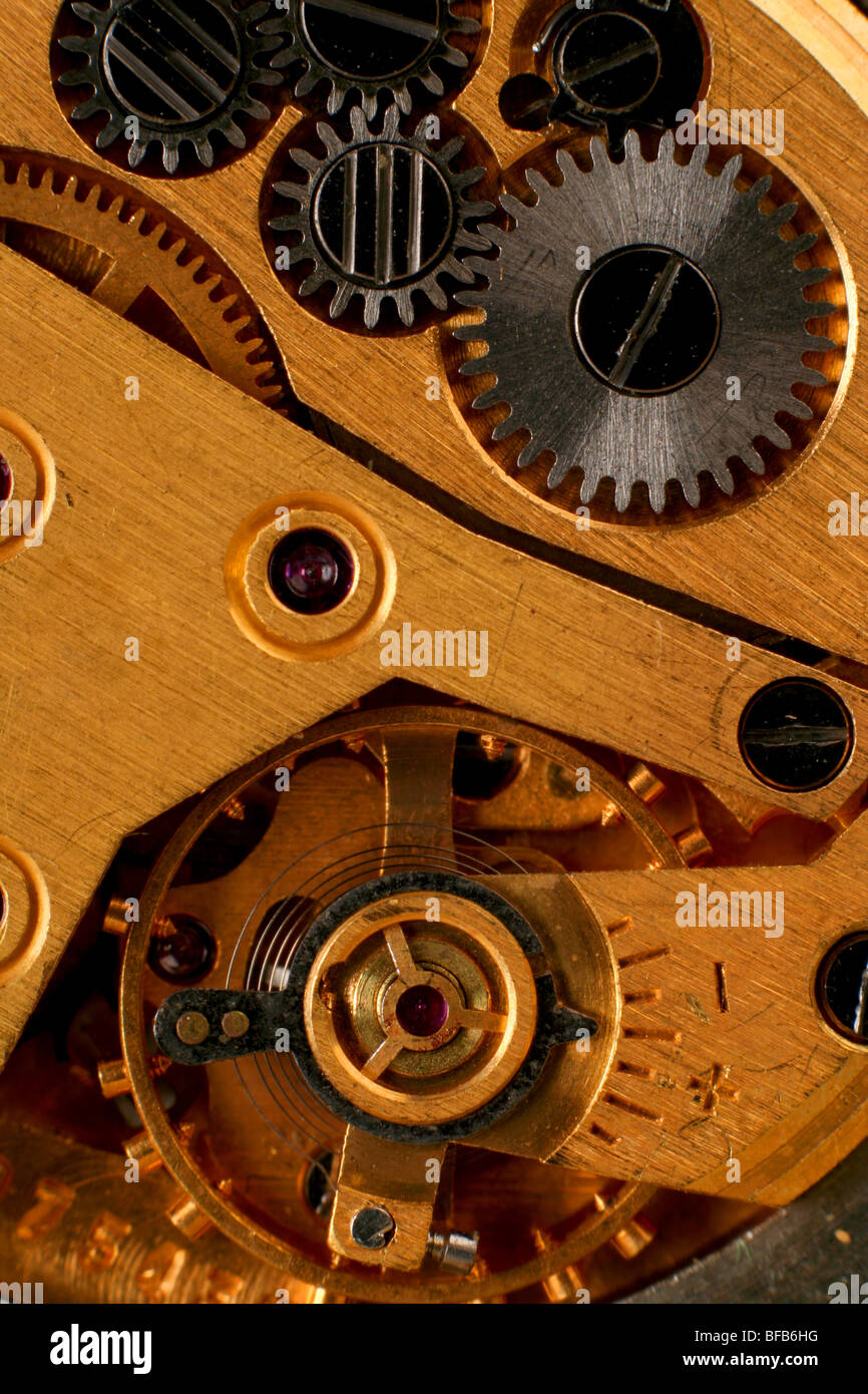 Part machine watch detail and extreme close-up Stock Photo - Alamy