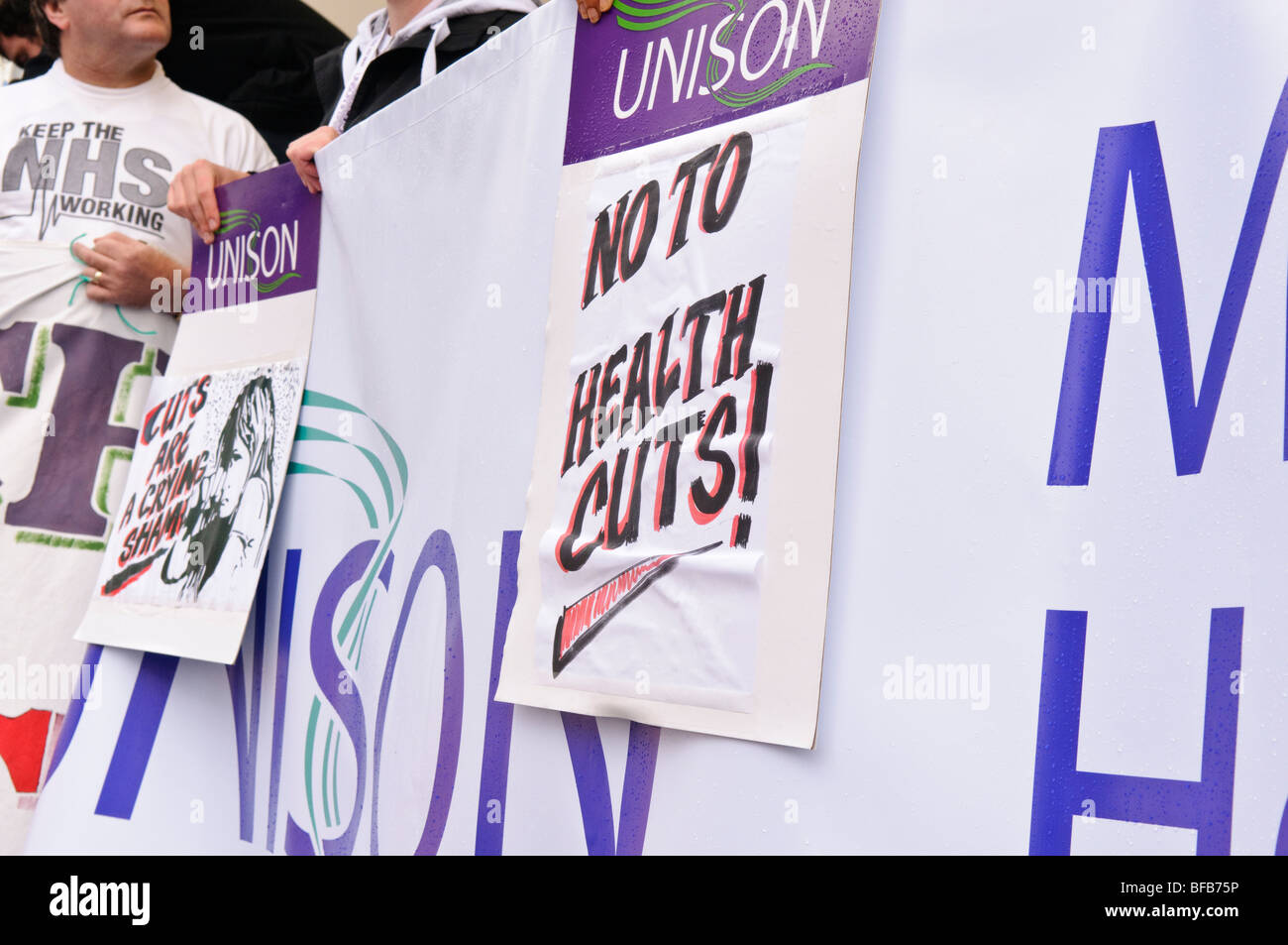 Unison banners at a protest march Stock Photo - Alamy