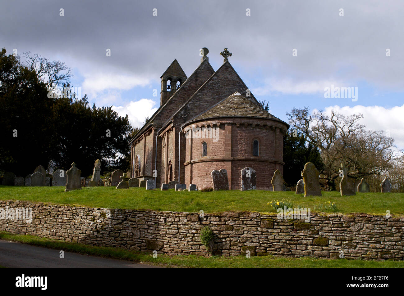 Kilpeck Church, Herefordshire, England, UK. Founded in 1140 and home to ...