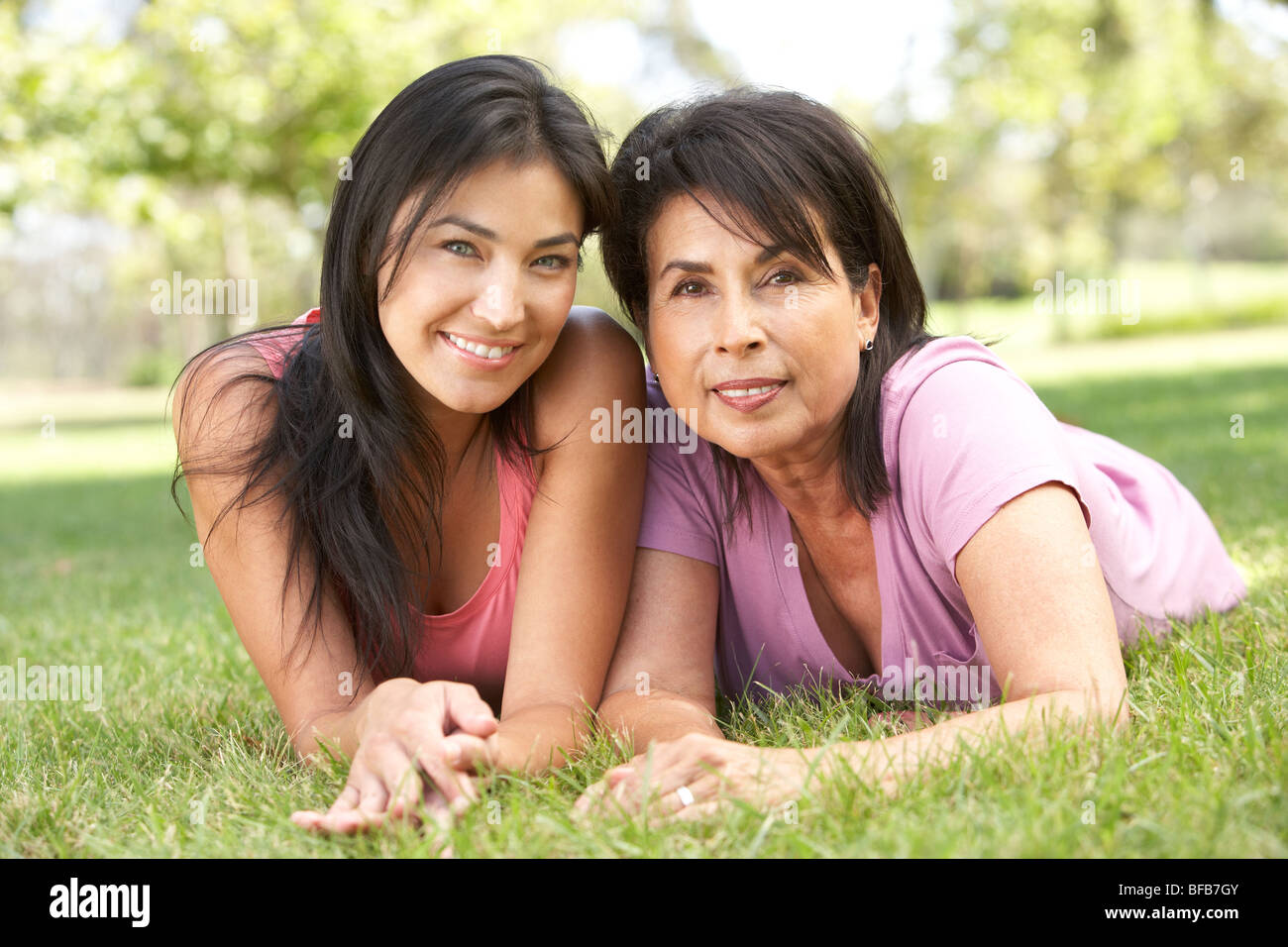 Senior grown up daughter in park hi-res stock photography and images ...